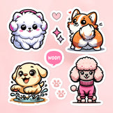 Cute Kawaii Dog Puppies Sticker Sheet – Creative Kids Castle