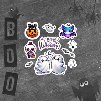 Dancing Ghosts Halloween Sticker Sheet – Creative Kids Castle